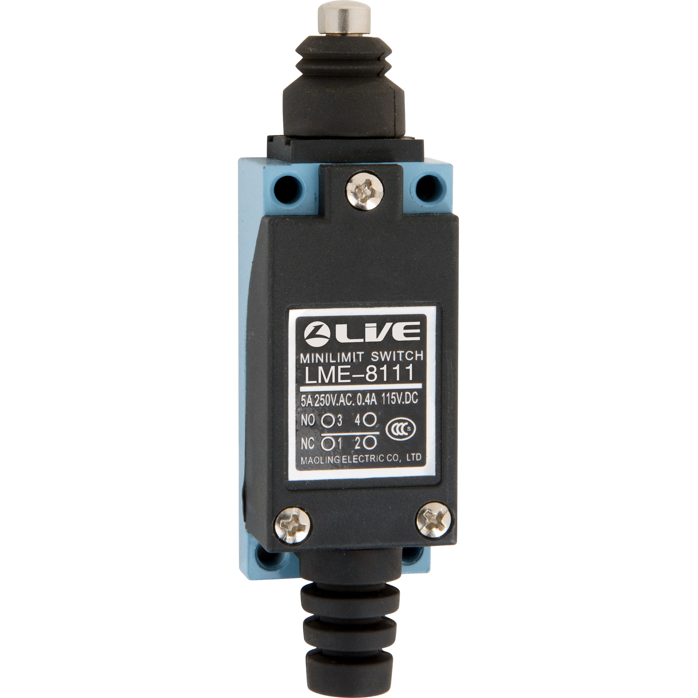 Live Standard Plunger Limit Switch 1NO + 1NC 5A 250V AC 0.4A 115VDC - LME-8111 at TEW Electrical