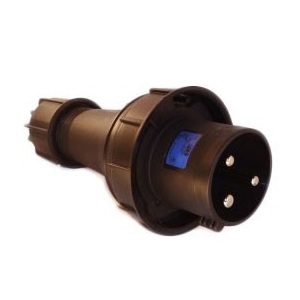 Garo 63A 3 Pin (2P+E) 200-250V Black IP67 Pro Scene Industrial Plug ...